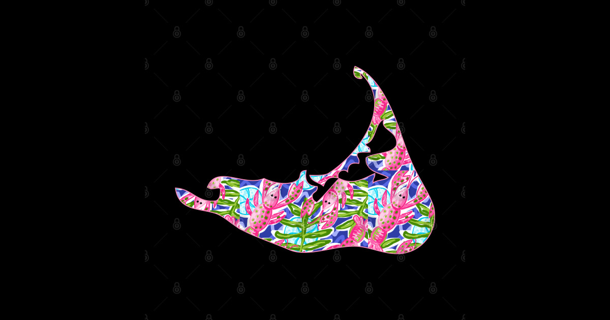 Preppy Nantucket Pink Lobster Design - Preppy - Sticker | TeePublic