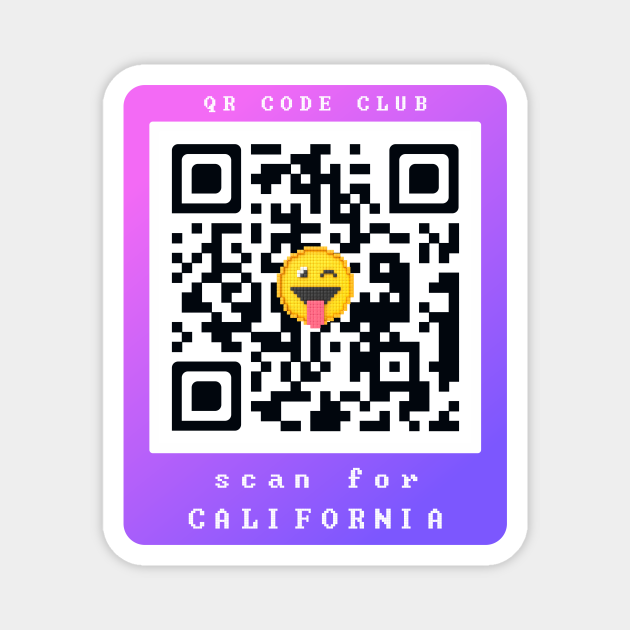 Scan for California, Qr Code Funny Memes -2 - California State - Magnet ...