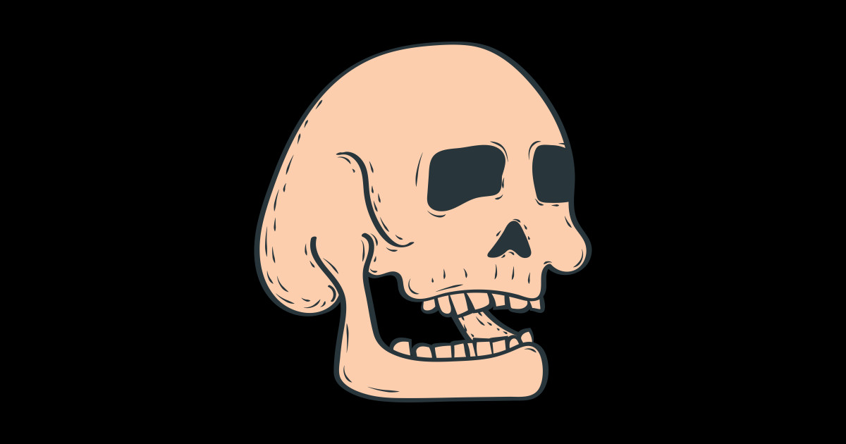Laughing Skull - Skull - Sticker | TeePublic