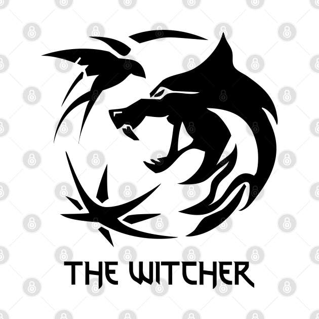 The Witcher Wolf Logo (white) - The Witcher - Tapestry | TeePublic