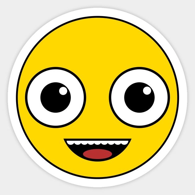 Super Happy Face - Smile - Sticker | TeePublic