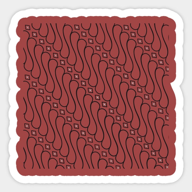 Indonesian Batik Art - Batik Indonesia - Sticker | TeePublic