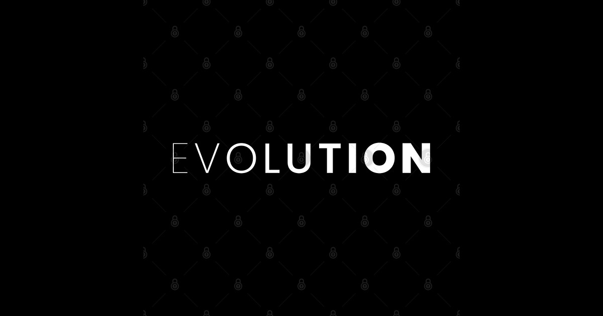 EVOLUTION typography - Streetwear - Sticker | TeePublic