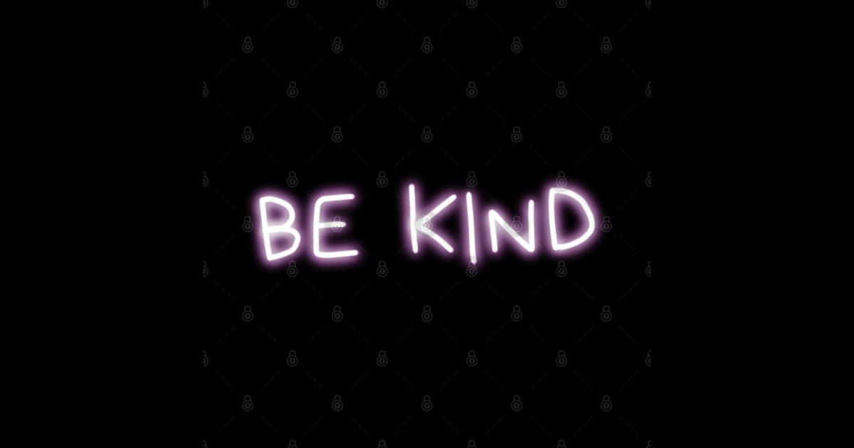 Be Kind Pink Glowing - Be Kind Sticker - Sticker | TeePublic