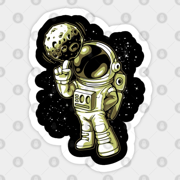 Astronaut With Planetball - Astronaut - Sticker | TeePublic