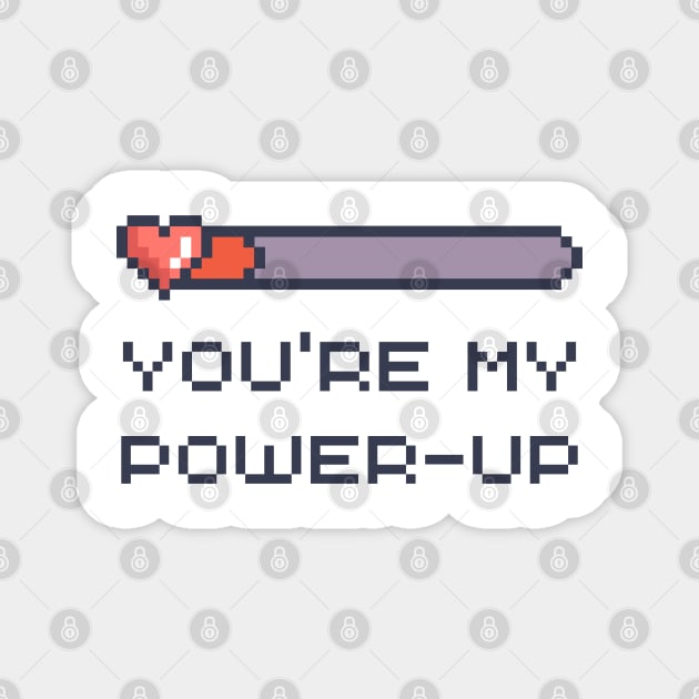 You're My Power-Up Pixelated Heart Retro - Pixelated Heart - Magnet ...
