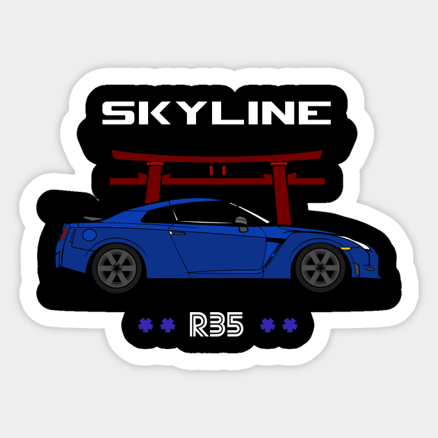 Skyline GTR R35 JDM Cars - Gtr R35 - Sticker | TeePublic