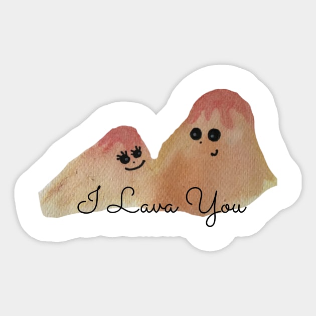 I Lava You - Volcano - Sticker | TeePublic
