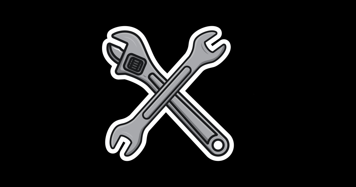 Adjustable Wrench with Wrench tool vector illustration. Mechanic and ...