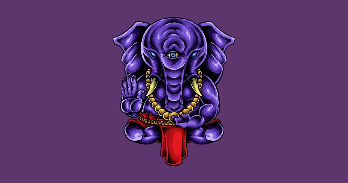 Hindu Art: Ganesha Elephant God Deity - Ganesha - T-Shirt | TeePublic