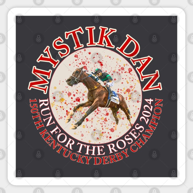 150th Kentucky Derby Winner - Mystik Dan - Horse Racing Gifts - Sticker ...