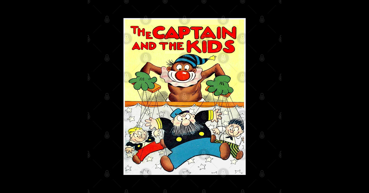 The Captain and The Kids Vintage Cartoon Comic Print - Comic Print ...