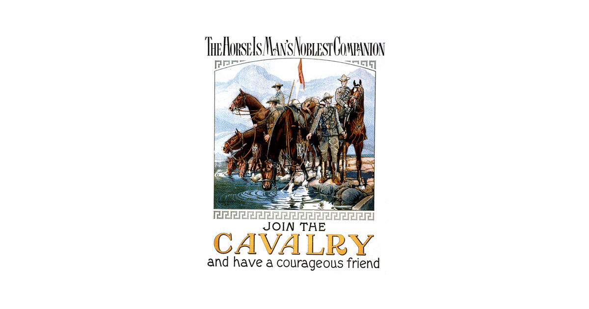 Vintage US Army Cavalry Recruiting Poster - Horses - Mug | TeePublic