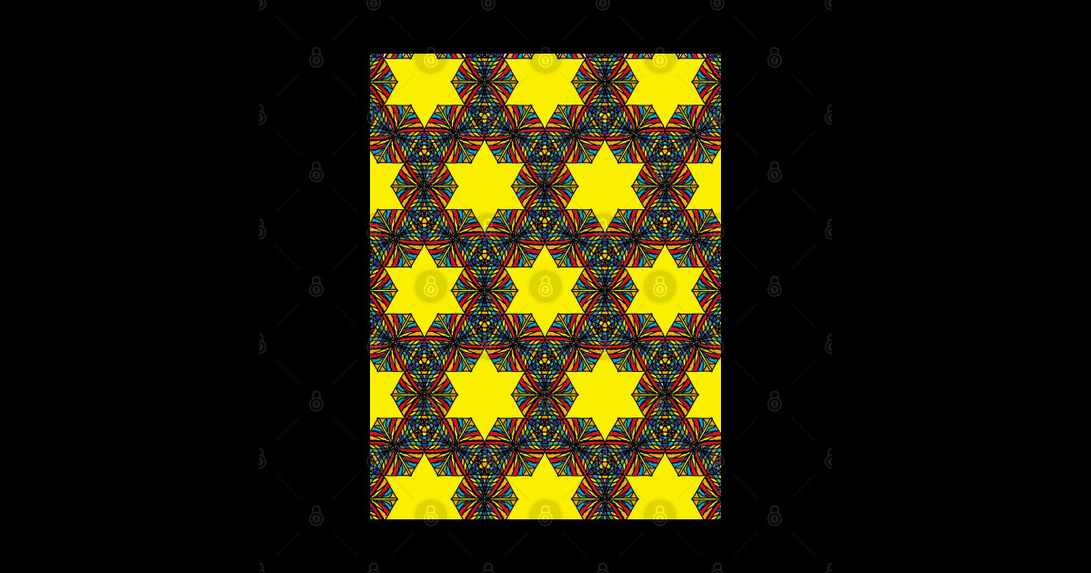 Yellow star pattern - Yellow - Sticker | TeePublic