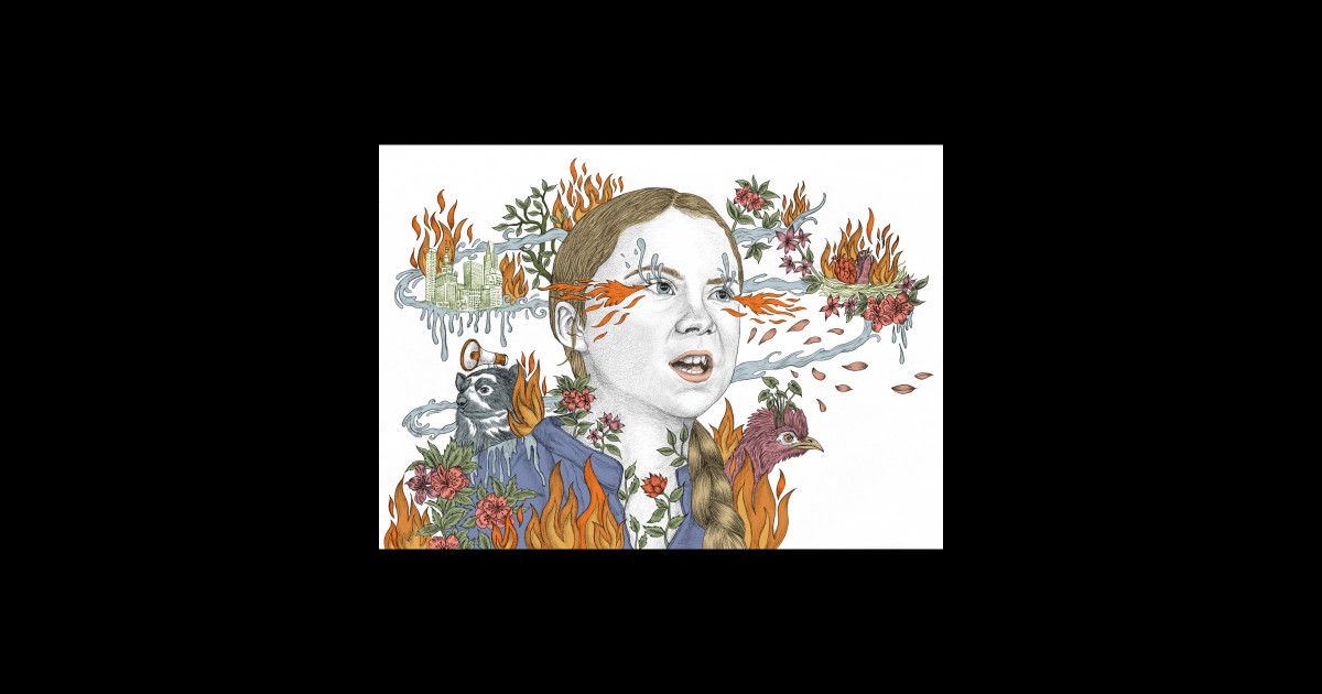 Portrait of Greta Thunberg - Greta Thunberg - Sticker | TeePublic