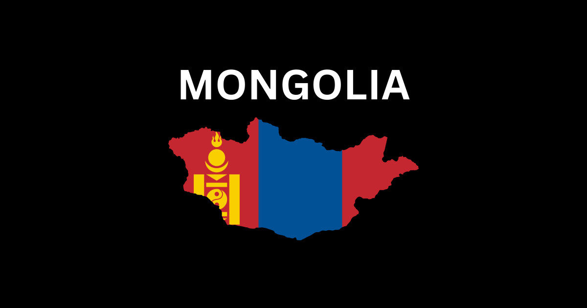 Mongolia Flag Map - Mongolia - Sticker | TeePublic