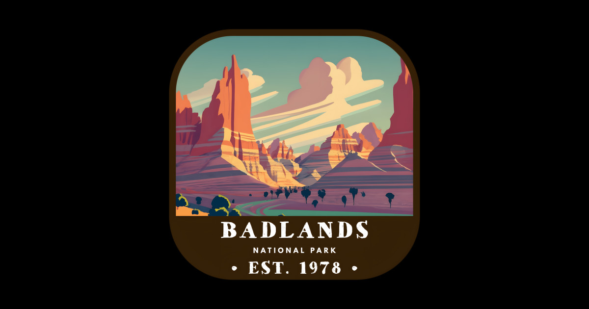 Badlands National Park - Badlands - Sticker | TeePublic