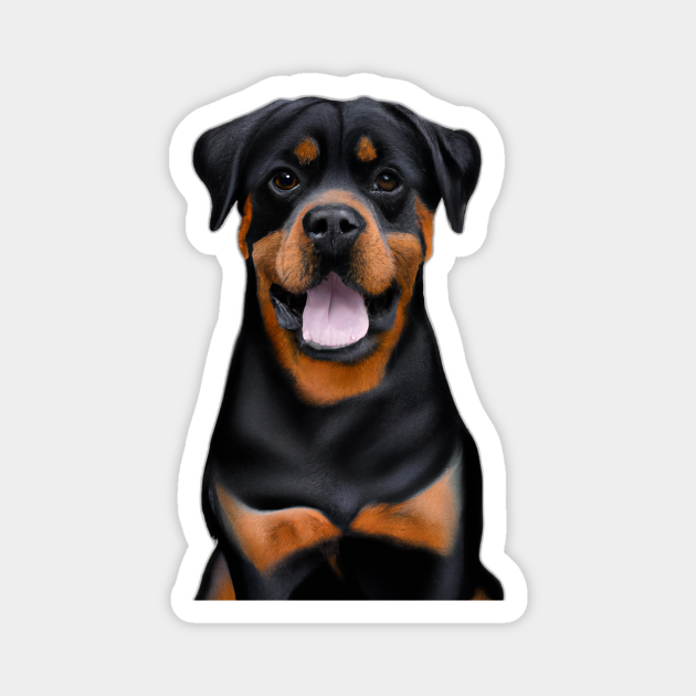 Cute Rottweiler Drawing - Cute Rottweiler - Magnet | TeePublic