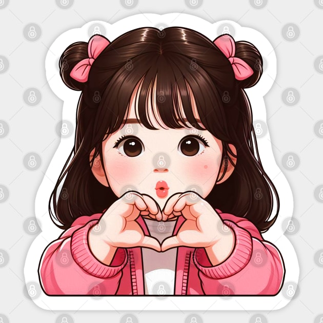 Cute Little Girl - Cute Girl - Sticker | TeePublic