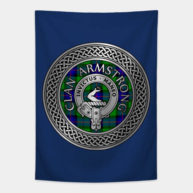 Clan Armstrong Crest & Tartan Knot - Armstrong - Tapestry | TeePublic