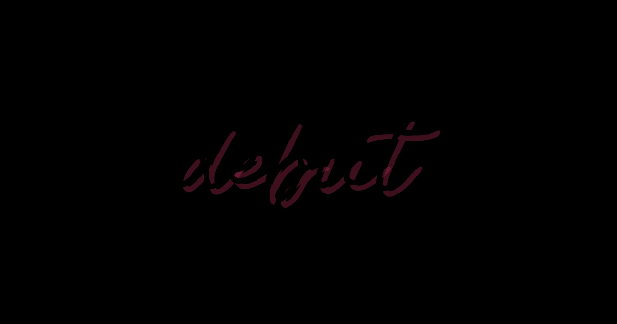 Debut word typography - Debut Typography - Sticker | TeePublic