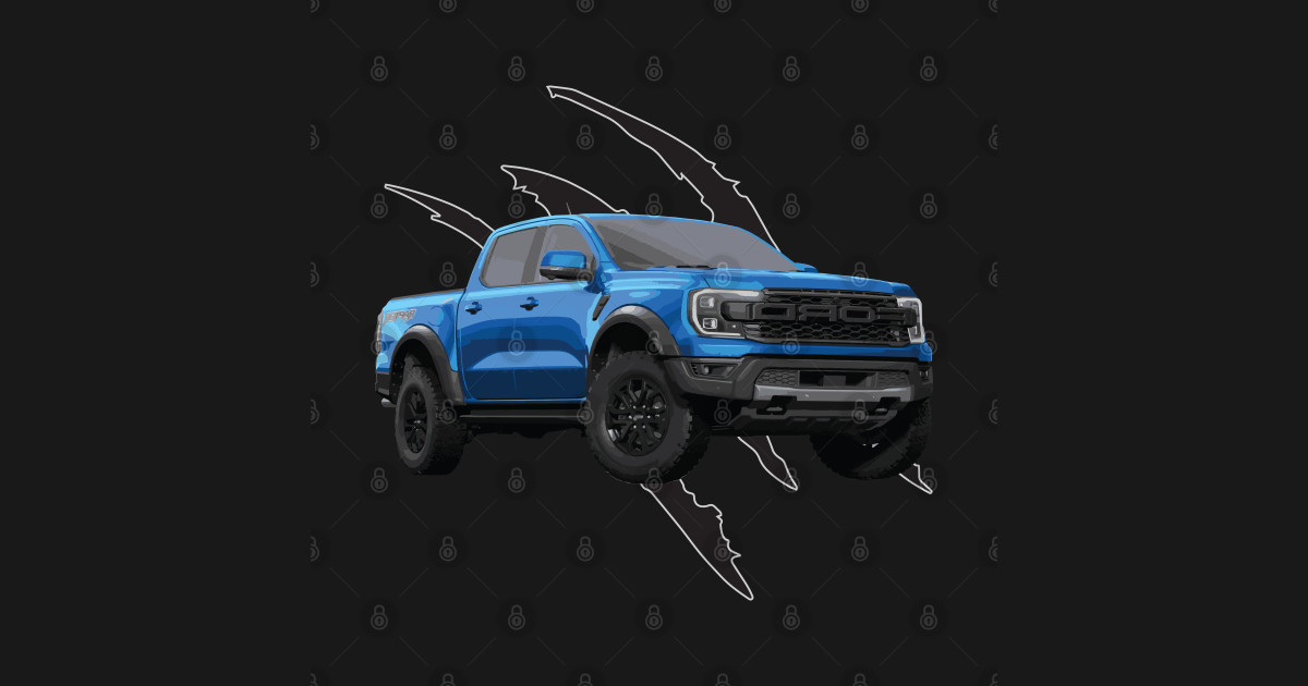 Raptor Ranger SVT V8 USA blue lighting - Ford Raptor Svt - T-Shirt ...