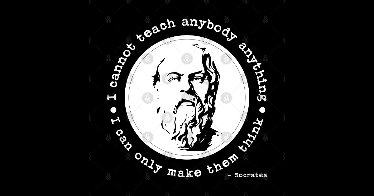 Socrates - Quote #1 - Socrates Quote - Sticker | TeePublic