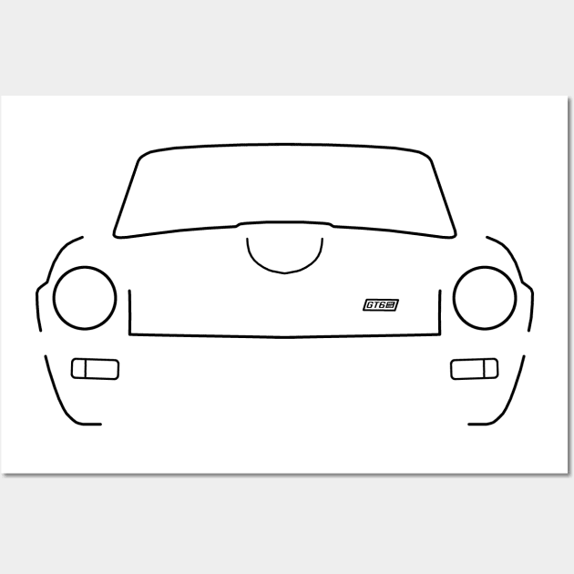Triumph GT6 Mk3 classic sports car outline graphic (black) - Triumph ...