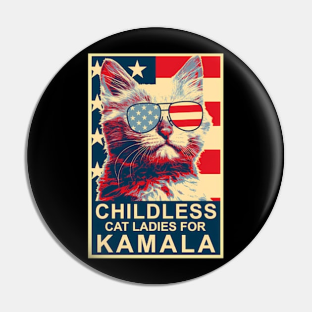 Childless Cat Lady Kamala Ladies For Kamala Harris President 2024 ...