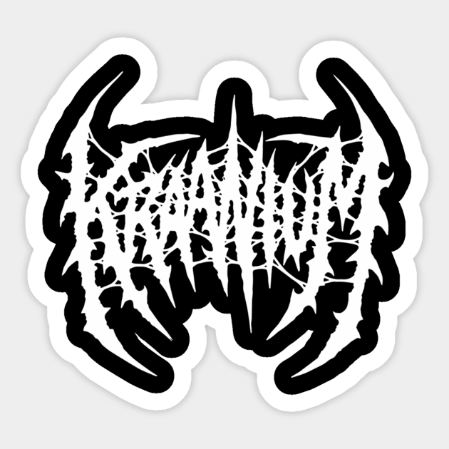 Kraanium – Brutal Death Metal Band Logo - Kraanium Band - Sticker ...
