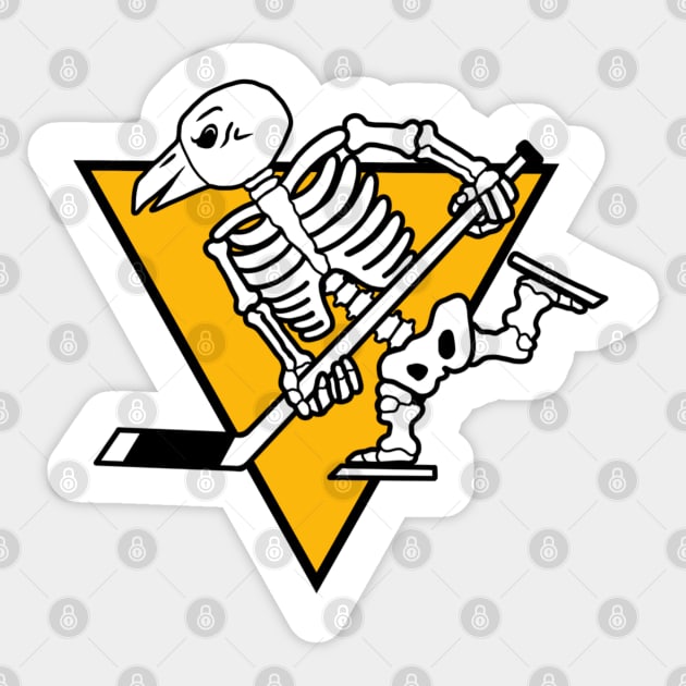 PENGUINS SKULL HOCKEY - Pittsburgh Penguins - Sticker | TeePublic