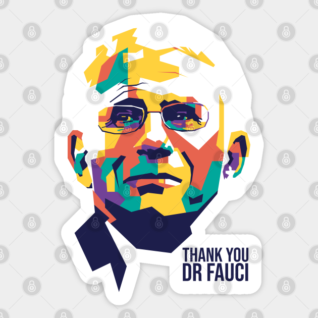 Dr Fauci On WPAP Pop Art - Dr Fauci Hero - Sticker | TeePublic