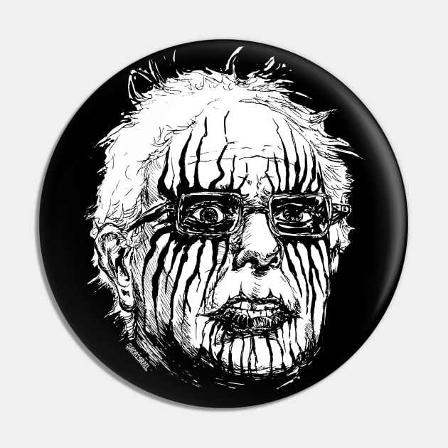 Black Metal Bernie - Bernie Sanders - Pin | TeePublic