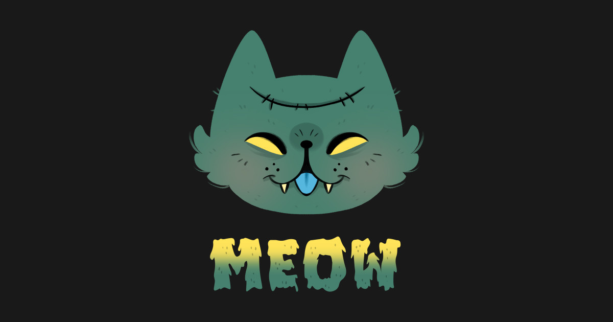 Zombie Meow - Zombie Cat - T-Shirt | TeePublic