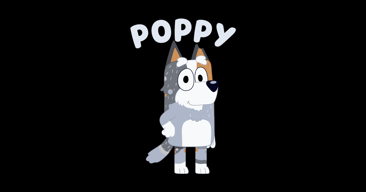 Vintage Poppy Bluey Cartoon - Bluey - Magnet | TeePublic
