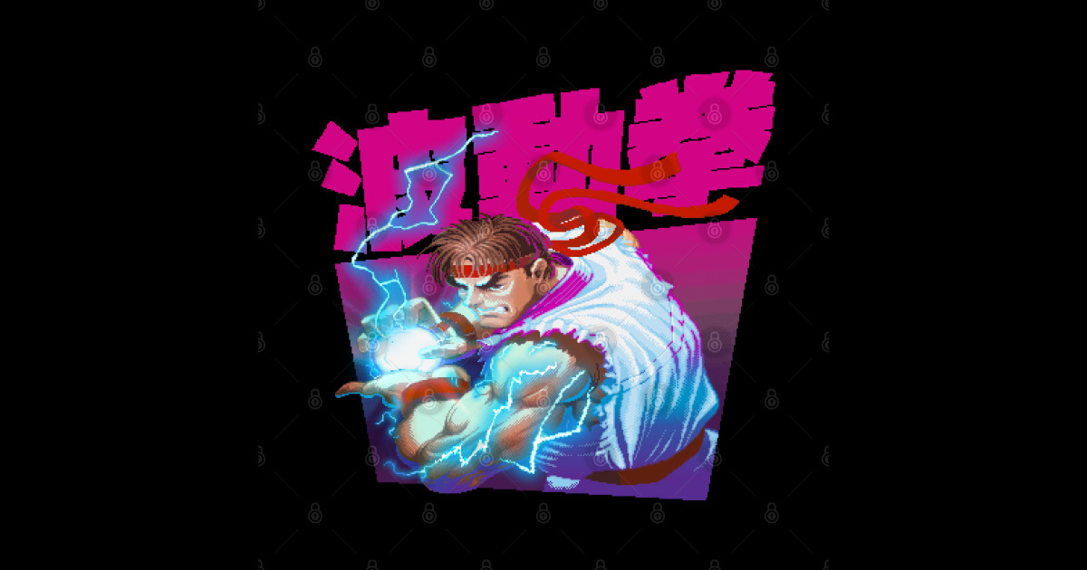 Street Fighter Ryu Hadoken - Street Fighter Ryu Hadouken - Sticker ...