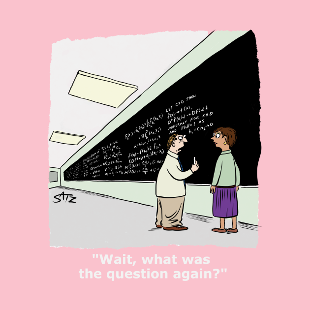 Funny math cartoon - Math - T-Shirt | TeePublic