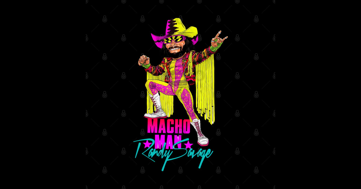 Macho Man Randy Savage _ Wrestling - Macho Man Randy Savage - Sticker ...