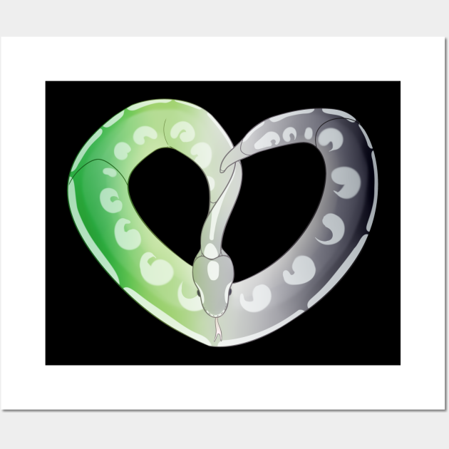 Ball Python Heart (Aro Pride Design) - Ball Python - Posters and Art ...