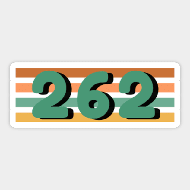 Wisconsin Area Code 262 - Wisconsin Area Code 262 - Sticker | TeePublic