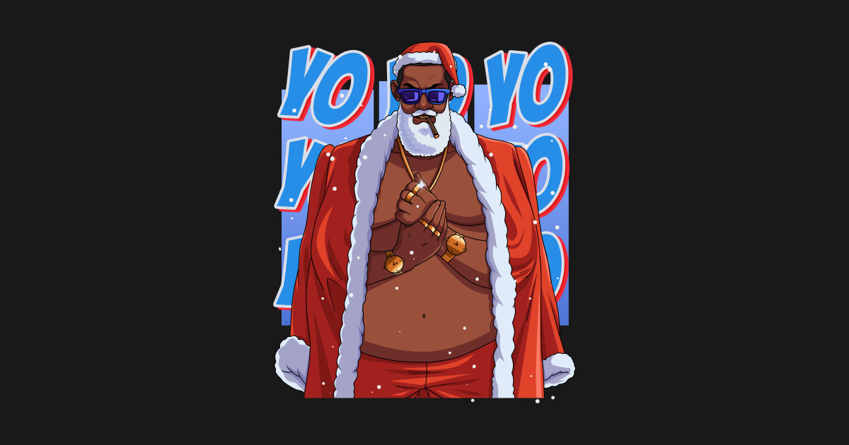 Black Santa Claus Hip Hop Pimp Christmas - Black Santa Claus - Sticker ...