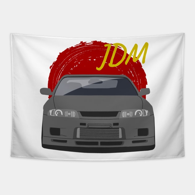 Nissan Skyline R33 GT-R Front View: Legendary JDM Icon - Jdm - Tapestry ...