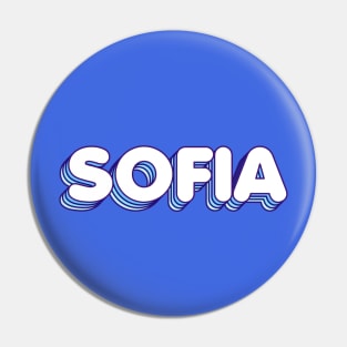 Blue Layers Sofia Name Label Pins and Buttons for Sale | TeePublic