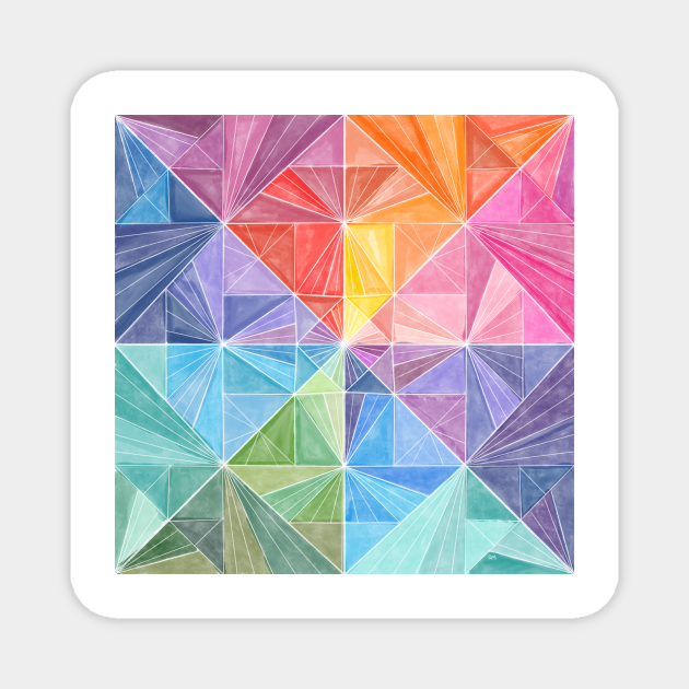 Geo Color Wheel - Color Wheel - Magnet | TeePublic
