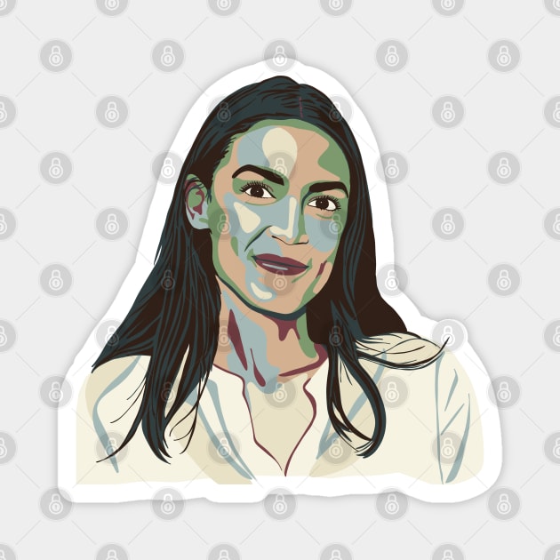 Alexandria Ocasio-Cortez Colorful Portrait - Aoc Alexandria Ocasio ...