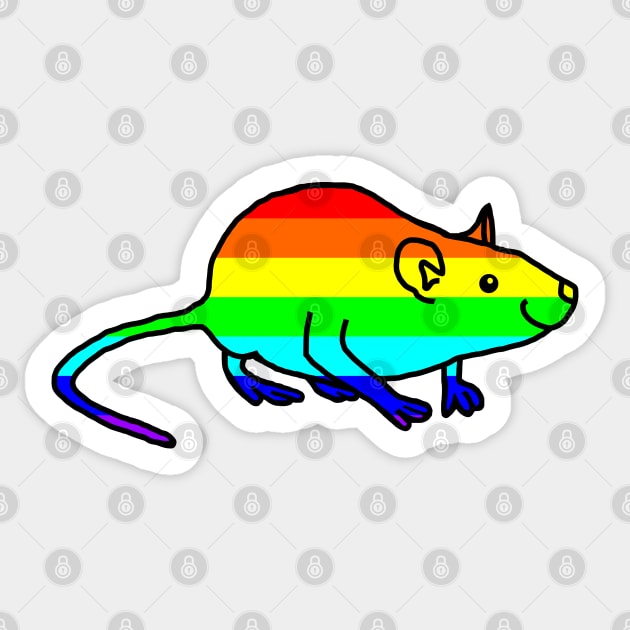 Cute Rainbow Rat - Rat - Sticker | TeePublic