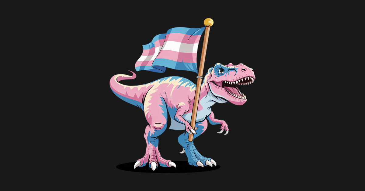 Transgender Dinosaur T-Rex Trans LGBT Pride Flag Pronouns - Transgender ...