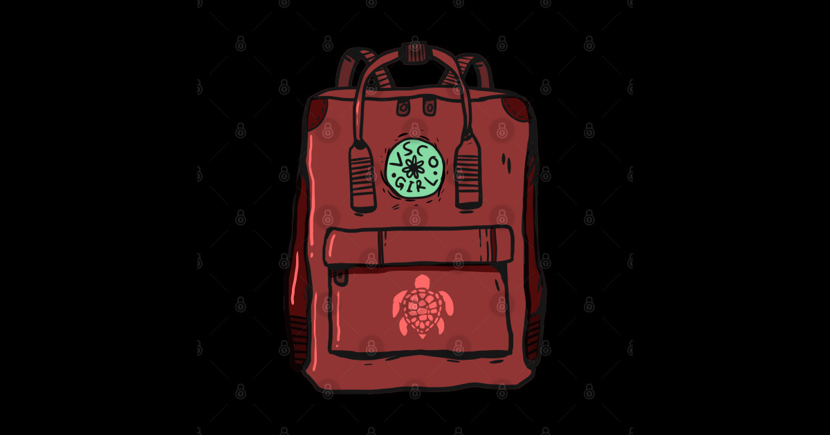 VSCO GIRL BACKPACK TURTLE - Vsco Girl Backpack Turtle - Sticker | TeePublic
