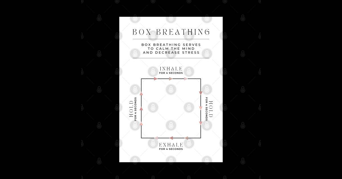 Box Breathing - Box Breathing - Sticker | TeePublic