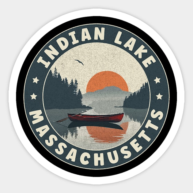 Indian Lake Massachusetts Sunset - Indian Lake - Sticker | TeePublic